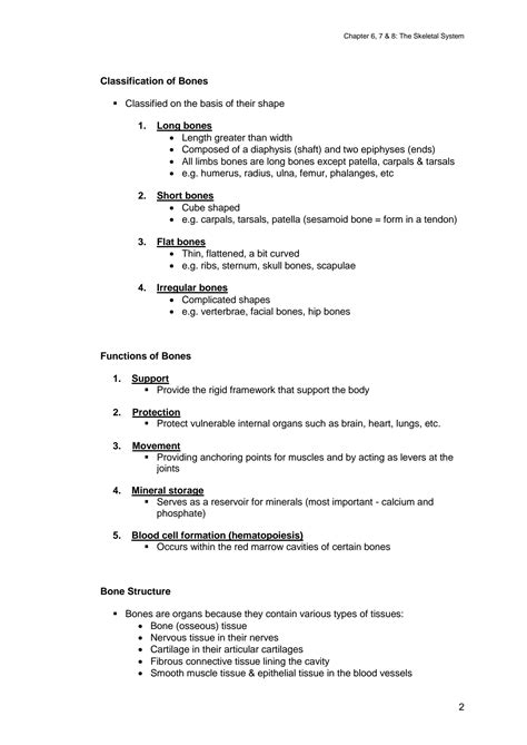 SOLUTION Skeletal System Pdf Notes Studypool