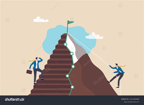 Easy Hard Way Success Journey Achieve Stock Vector Royalty Free 2227449489 Shutterstock