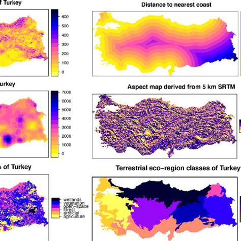 Maps Of The Explanatory Variables Download Scientific Diagram