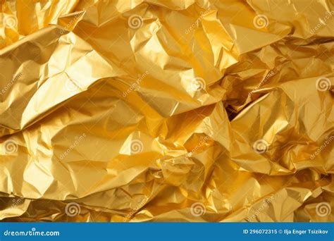 Captivating Gold Crumpled Foil Texture Background For Stunning Visual