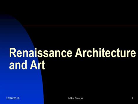Ppt Renaissance Architecture And Art Powerpoint Presentation Free