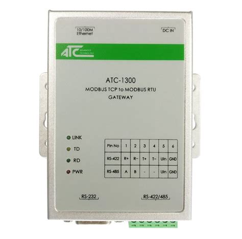 Single Serial Port Modbus Gateway Tcp To Modbus Rtu Atc 1300 Modbus