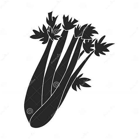 Icono Vector De Apio Iconnegro Vectorial Aislado En Fondo Blanco De