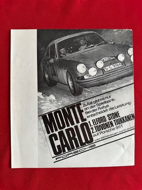 Brochure Porsche Monte Carlo Victory Brochure 1968 Catawiki