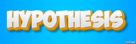 hypothesis text effect and logo design word