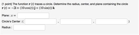 Solved 1 Point Find The Parametric Equations For The Chegg