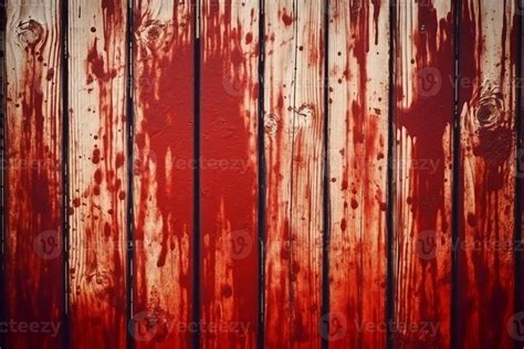 Horror Wood Blood Stain Background Grunge Rough Wooden Plank Wallpaper