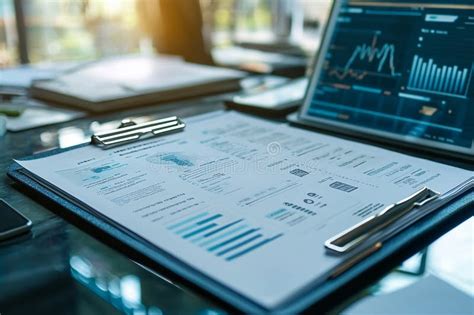 Analyzing Business Data Charts And Graphs Insightful Review Stock Illustration Illustration Of