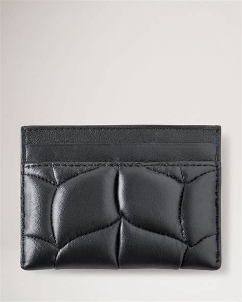 Softie Credit Card Slip Black Pillow Effect Nappa Leather Softie