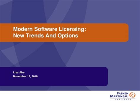 Modern Software Licensing New Trends And Options