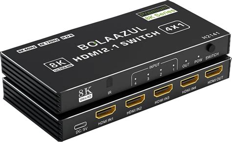 Interruttore HDMI 2 1 4K 120Hz 4 In 1 Out BolAAzuL 8K 60Hz HDMI 2 1