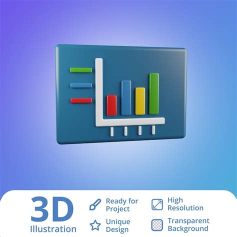 Premium Psd 3d Analytics Chart