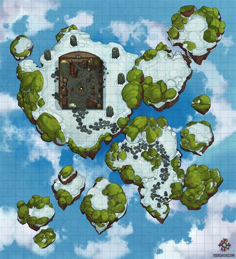 Oc Art Sky Cabin Battle Map 30x33 Rdnd
