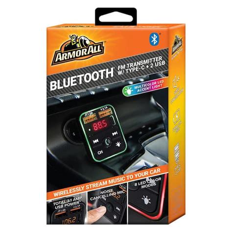 Armor All Led Light Bluetooth Fm Transmitter And Car Charger Hands