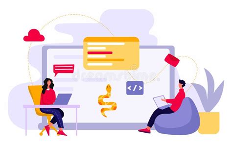 Python Programming Language Illustration With Program Code On Three Row