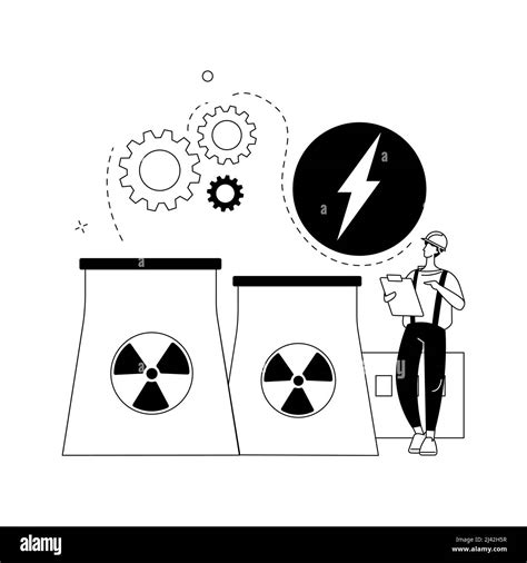 Nuclear Energy Abstract Concept Vector Illustration Nuclear Power Plant Sustainable Energy