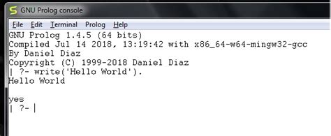 Prolog Hello World