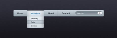 Web 20 Dropdown Menu Bar Free Vector Freeimages
