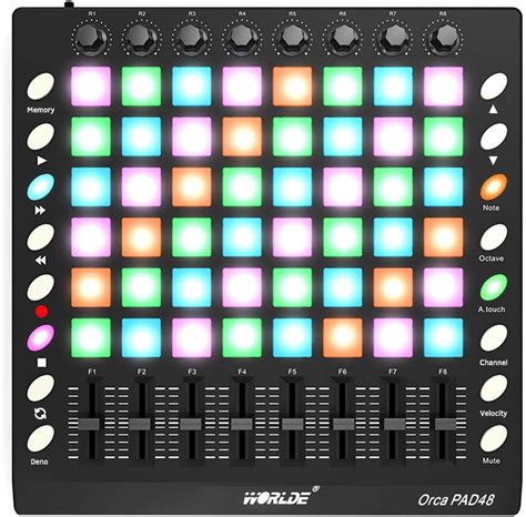 Amazon Com ERYUE PAD Portable USB MIDI Drum Pad Controller RGB Backlit Pads Knobs