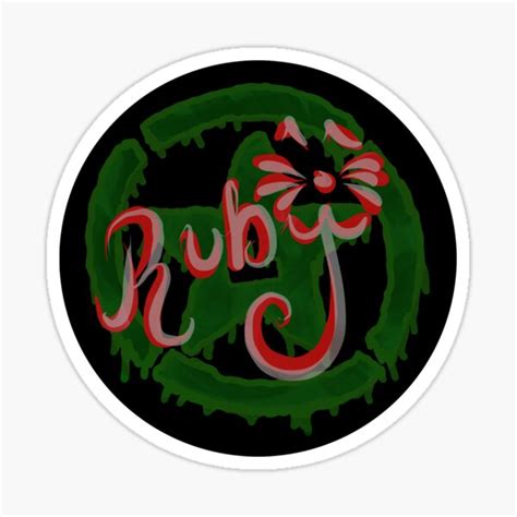 Ruby Tag Sticker For Sale By RHDCarts Redbubble