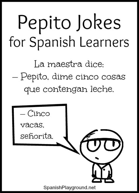 Pepito Jokes For Spanish Learners Spanish Playground