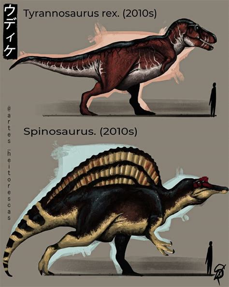 T Rex And Spinosaurus Evolution 2010 Vs 2009