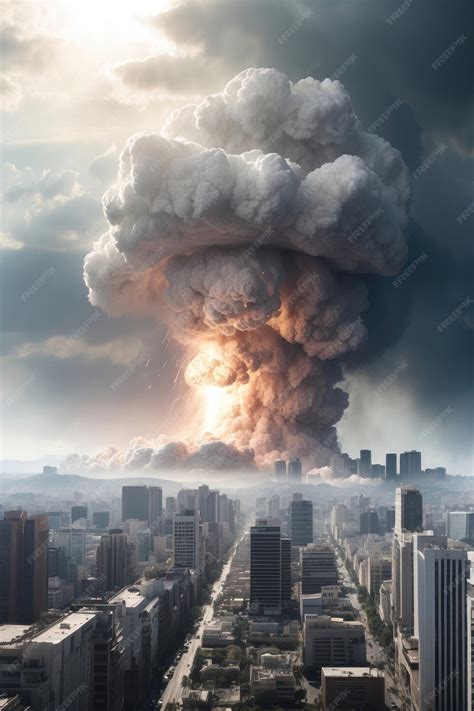 Premium Ai Image Gazas Explosive View Aiengineered Capture Of