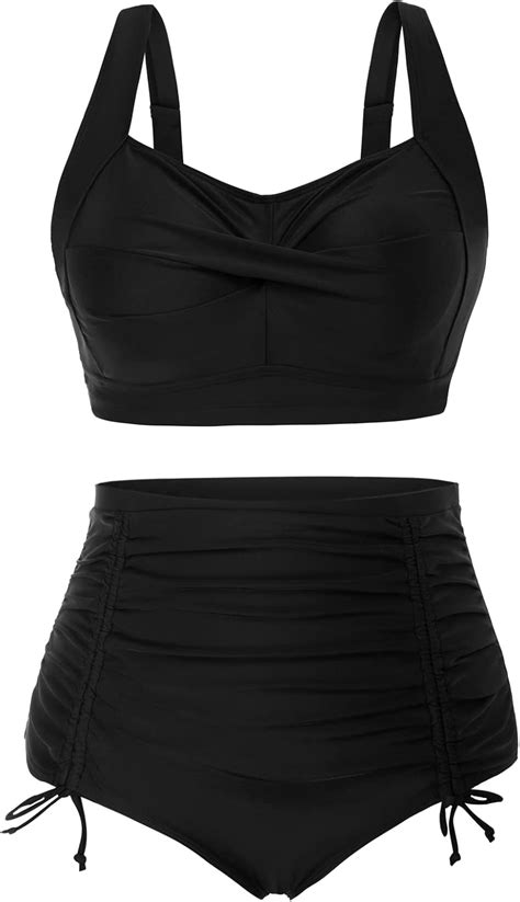 Hanna Nikole Women Plus Size Two Piece Swimsuit Sets Twist
