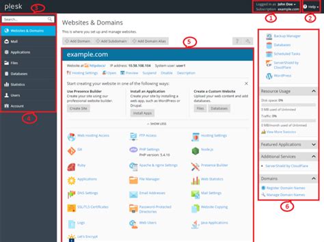 Overview Of Plesk Interface Knowledgebase Hostlegends