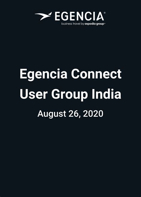 Egencia Connect User Group India