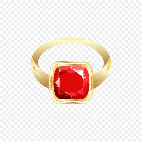Ruby Vector Hd Images Gold Ring With Square Ruby Merry Jewel Gold