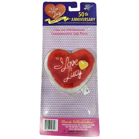 I Love Lucy 50th Anniversary Red Heart Logo Commemorative Coin Purse