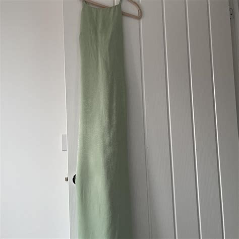 Nasty Gal Green Dress Worn Once Full Length With Depop