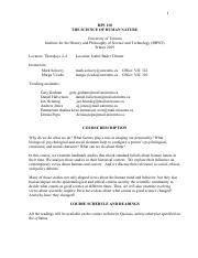 HPS 110 Syllabus Spring 2019 1 Pdf 1 HPS 110 THE SCIENCE OF HUMAN