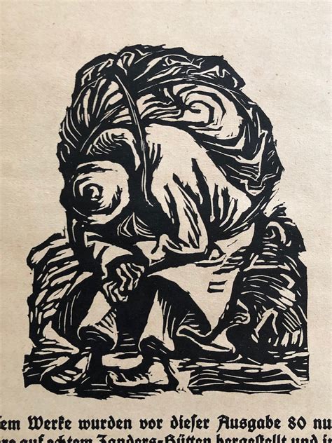 Ernst Heinrich Barlach 2 January 1870 24 October 1938 Woodcut The