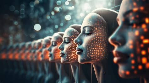 Premium AI Image Women In Technology Data Flow Concept Big Data Communication And Network
