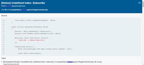 Php Silverstripe 4 Undefined Index Subscribe Stack Overflow