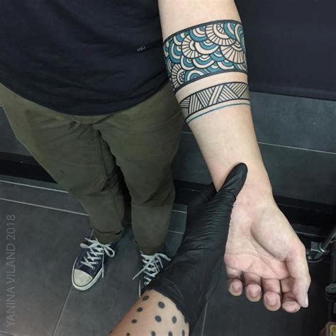 Forearm Band Tattoo Designs For Guys Band Forearm Tat