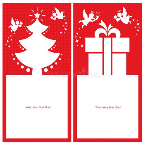 Christmas Angel Card Stock Vector Illustration Of Christmas