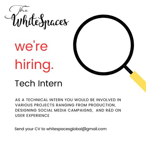 We Are Hiring As A Technical Intern You Will Work With Us On