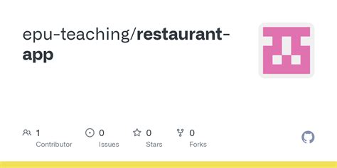 Github Epu Teachingrestaurant App