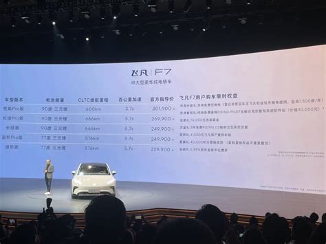 锁定比亚迪汉、特斯拉model 3竞争，飞凡f7上市2099万元起 蓝鲸财经