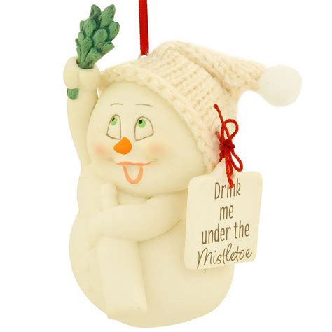 Drink Me Under The Mistletoe Snowpinions Ornament