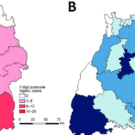 Choropleth Map Showing The Distribution And Frequency Of 43 Patients