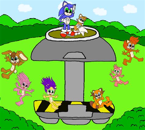Sonic And Tails Save The Girls By Darkzadar Zero On Deviantart