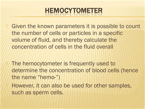 Hemocytometer Manual Cell Counting 1 PPT
