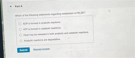 Solved Part AWhich Of The Following Statements Regarding Chegg