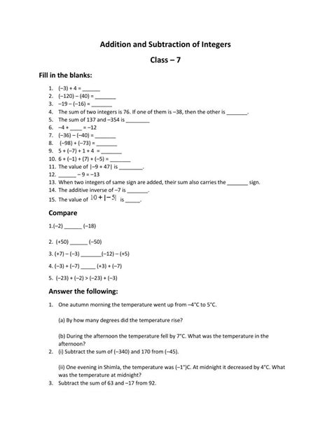 Addition And Subtraction Of Algebraic Expression Online Exercise For