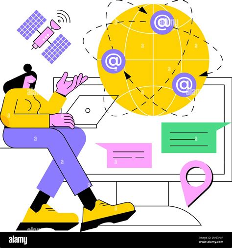 Global Web Connection Abstract Concept Vector Illustration Global Network Communication