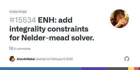 Enh Add Integrality Constraints For Nelder Mead Solver · Issue 15534